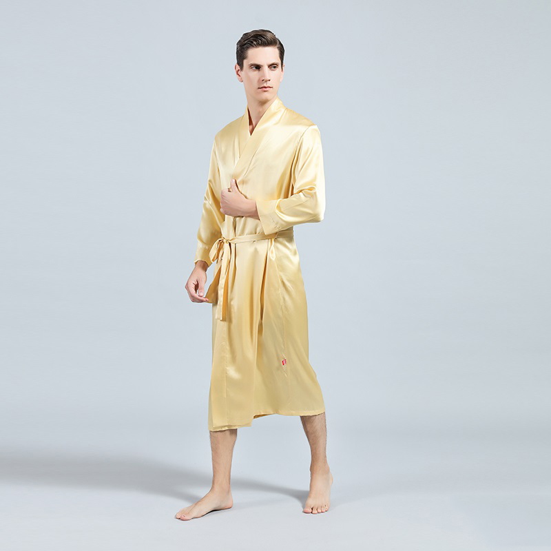 Custom Men's Silk Robes- Product on Beauty Plus Silk Co., Ltd